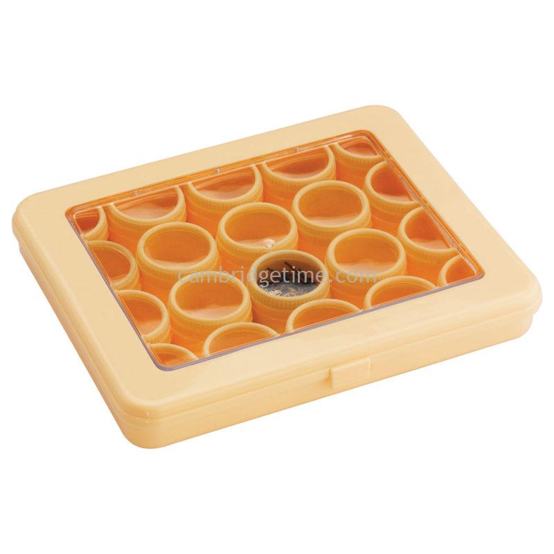 Box Plastic with 20 Round Plastic Tins (Transparent View) – Cambridge ...