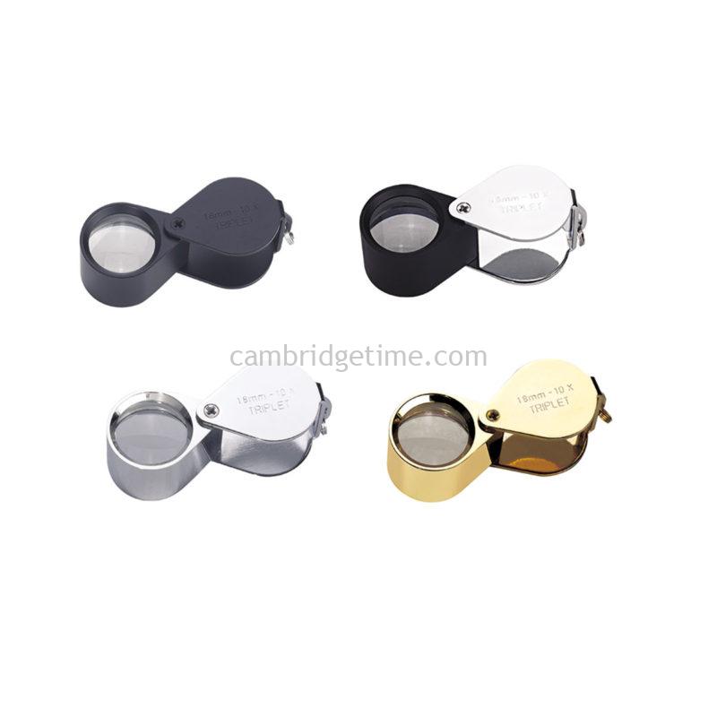 Eye Loupe Triplet Type 10x (18 mm) in a Leather Pouch – Cambridge Time ...