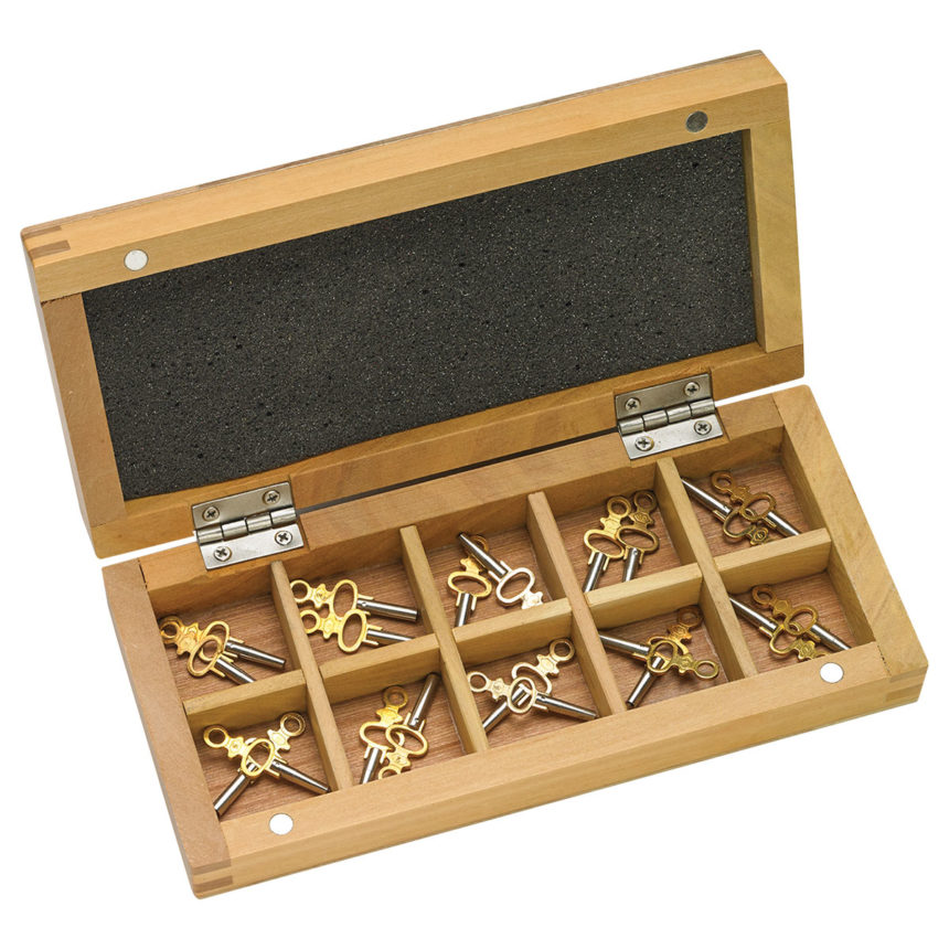 Pocket Watch Key Set of 20 in Wood Box – Cambridge Time Spares