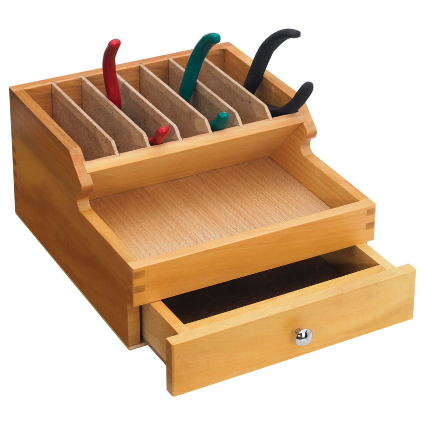 Wooden Rack for Pliers with Drawer – Cambridge Time Spares